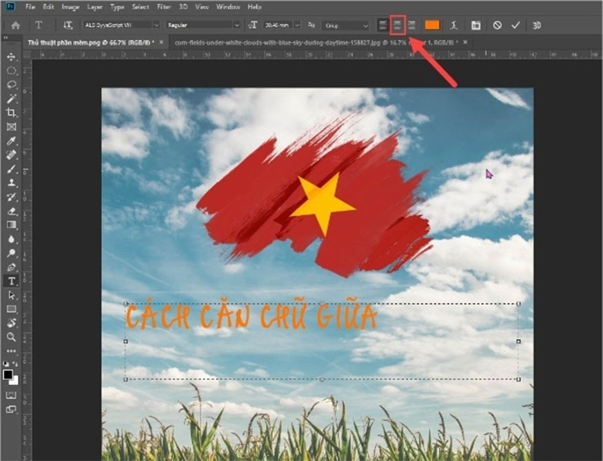 Instructions on How to center in Photoshop in seconds